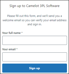 Login Info for all other New Users – Camelot 3PL Software
