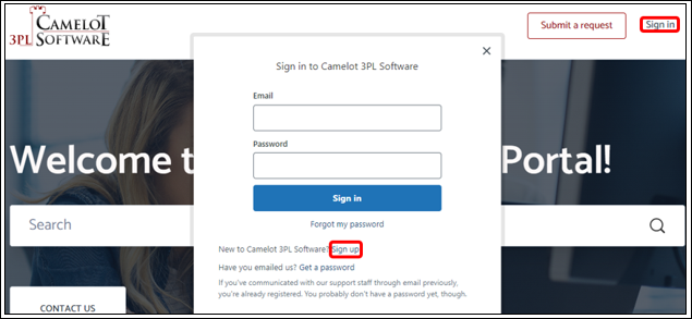 Login Info for all other New Users – Camelot 3PL Software